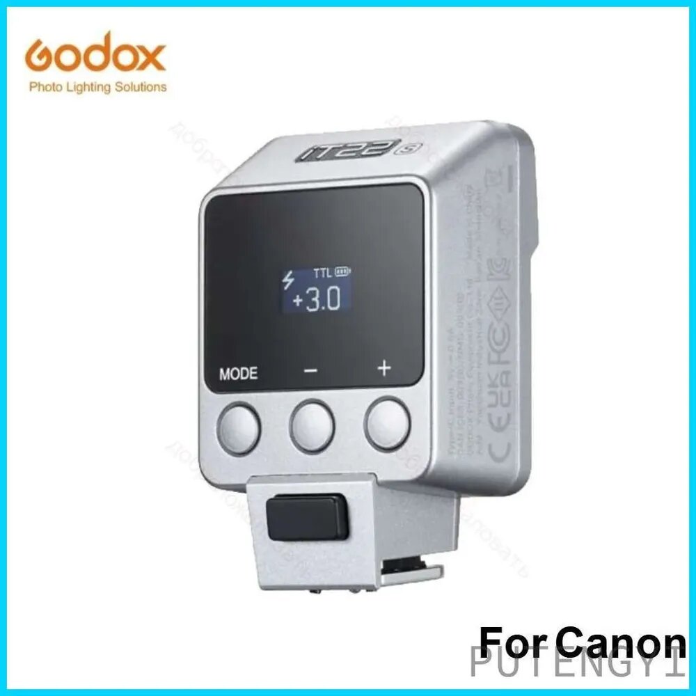 Godox iT22 TTL Автоматическая вспышка Легкая портативная с магнитными аксессуарами Рассеиватель с камерой Canon