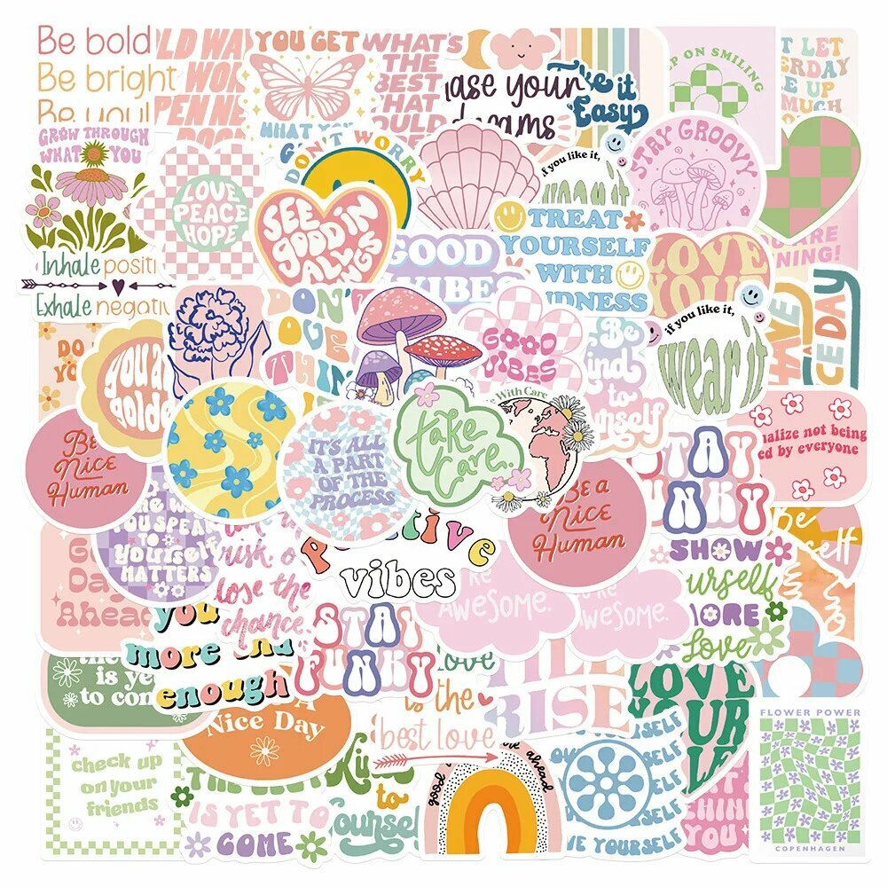 10/50/100 шт. розовые наклейки вдохновляющие слова граффити VSCO цитаты для девочек для DIY телефонный шлем Скрапбукинг чемодан для ноутбука