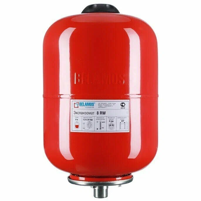 Бак расширительный BELAMOS 8RW 8 л, красный