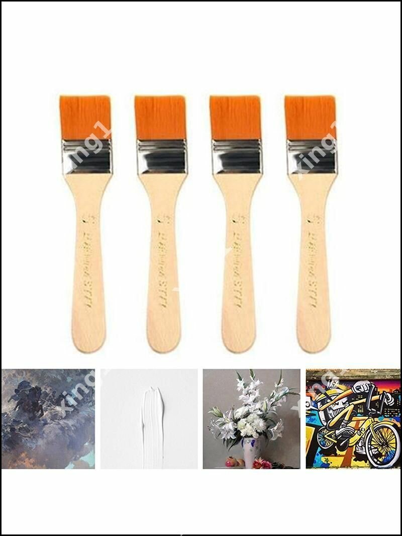 Набор из 4 премиум кистей для масляных красок