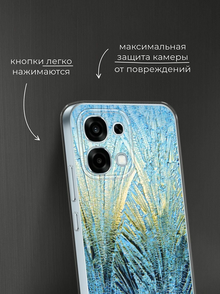 Силиконовый чехол на Oppo A6 Pro / Оппо A6 Про с принтом лёд — фото 1