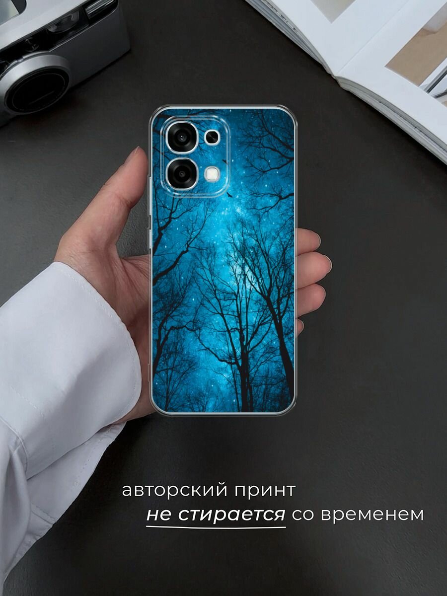 Силиконовый чехол на Oppo A6 Pro / Оппо A6 Про с принтом сказочный лес — фото 1