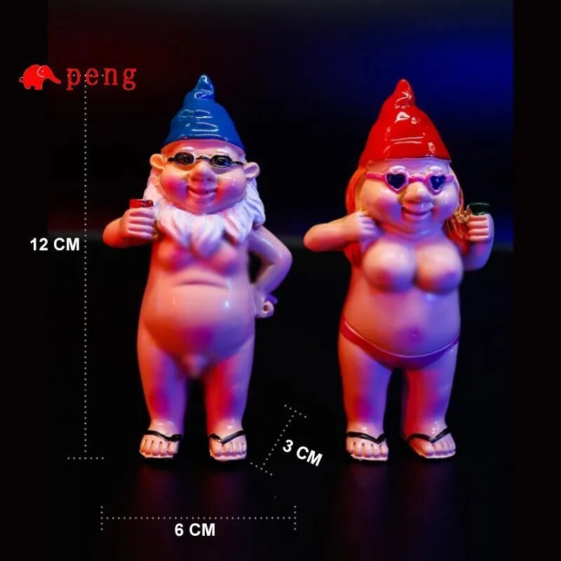 Фигурка садовая для сада, гномы, эльфы, лесовики, из смолы, белый, 12x6 см — фото 1