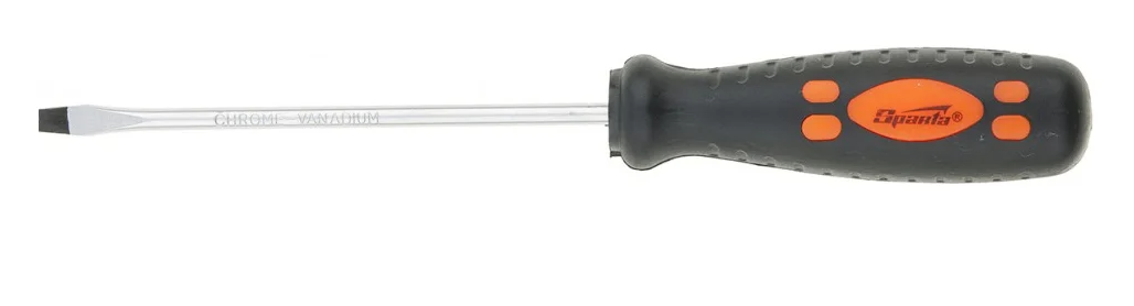 Отвертка SPARTA SL 8.0х150мм, Cr-V, двух-компонентная рукоятка