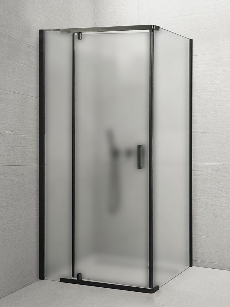 Душевой уголок Royal Bath RB 100х90х200 стекло матовое 6мм профиль черный