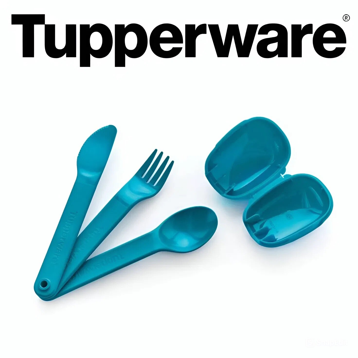 Tupperware Набор столовых приборов: ложка, вилка, нож в футляре