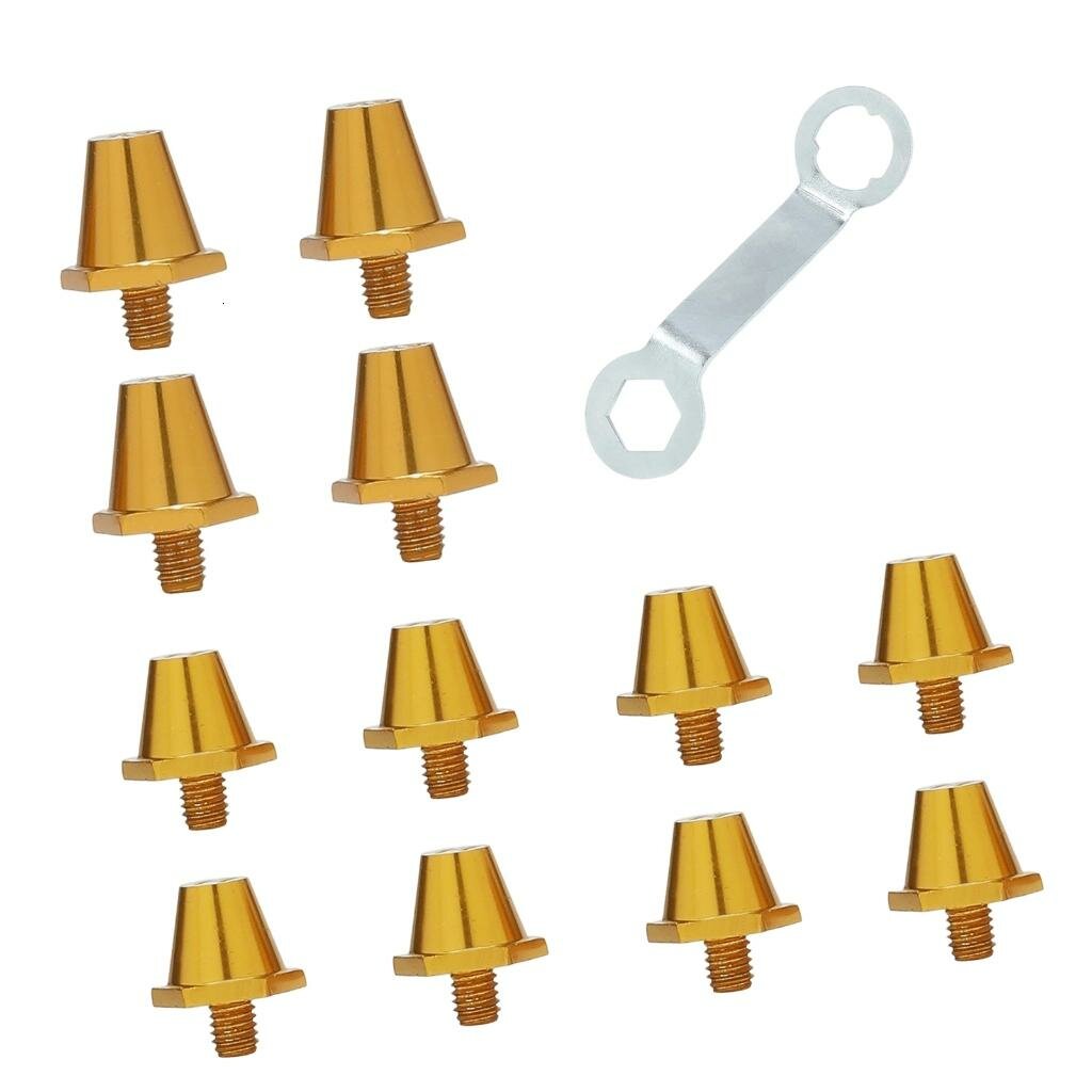 Алюминиевые шипы для футбольных бутс, 12 шт, Золото