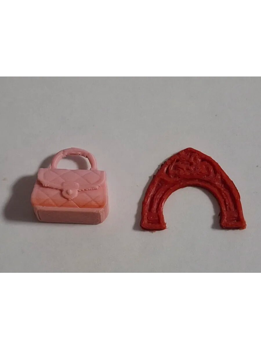 Набор миниатюр "Сумочка и кокошник", для ватной игрушки