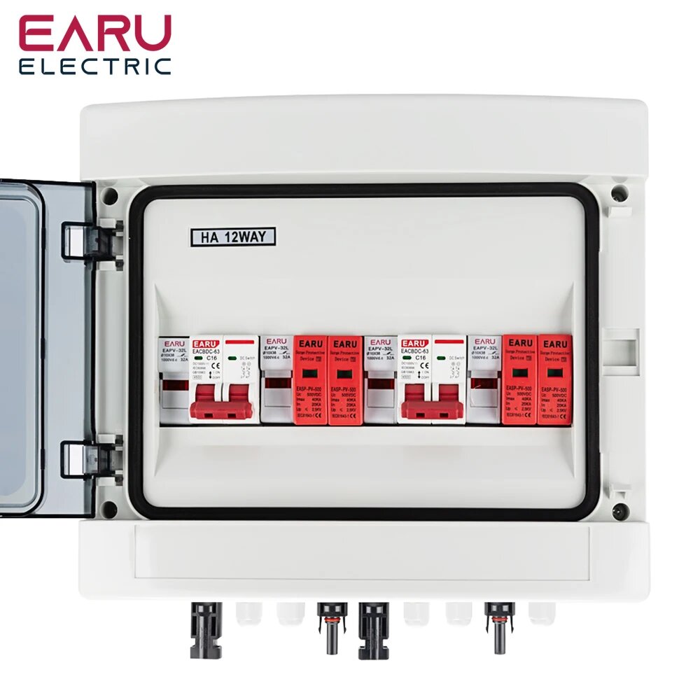 Коробка для солнечных батарей EARUELECTRIC 32A IP65