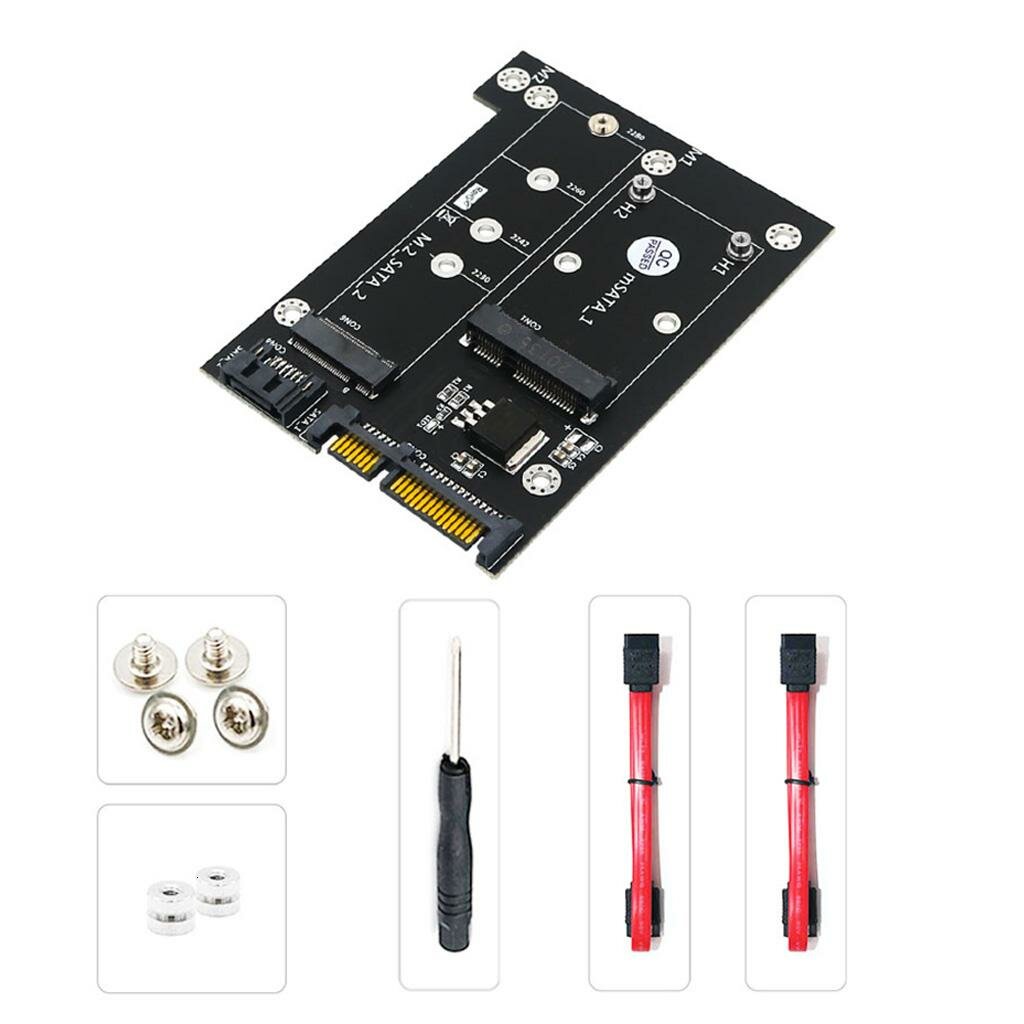 Адаптер mSATA/M.2 — два SATA 3.0