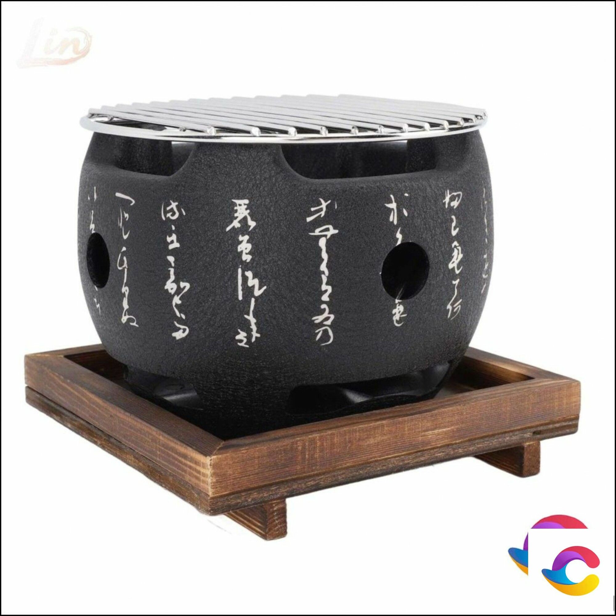 Гриль в японском стиле, мини-портативный японский гриль-барбекю, круглая угольная печь, бытовой инструмент для барбекю S LIN