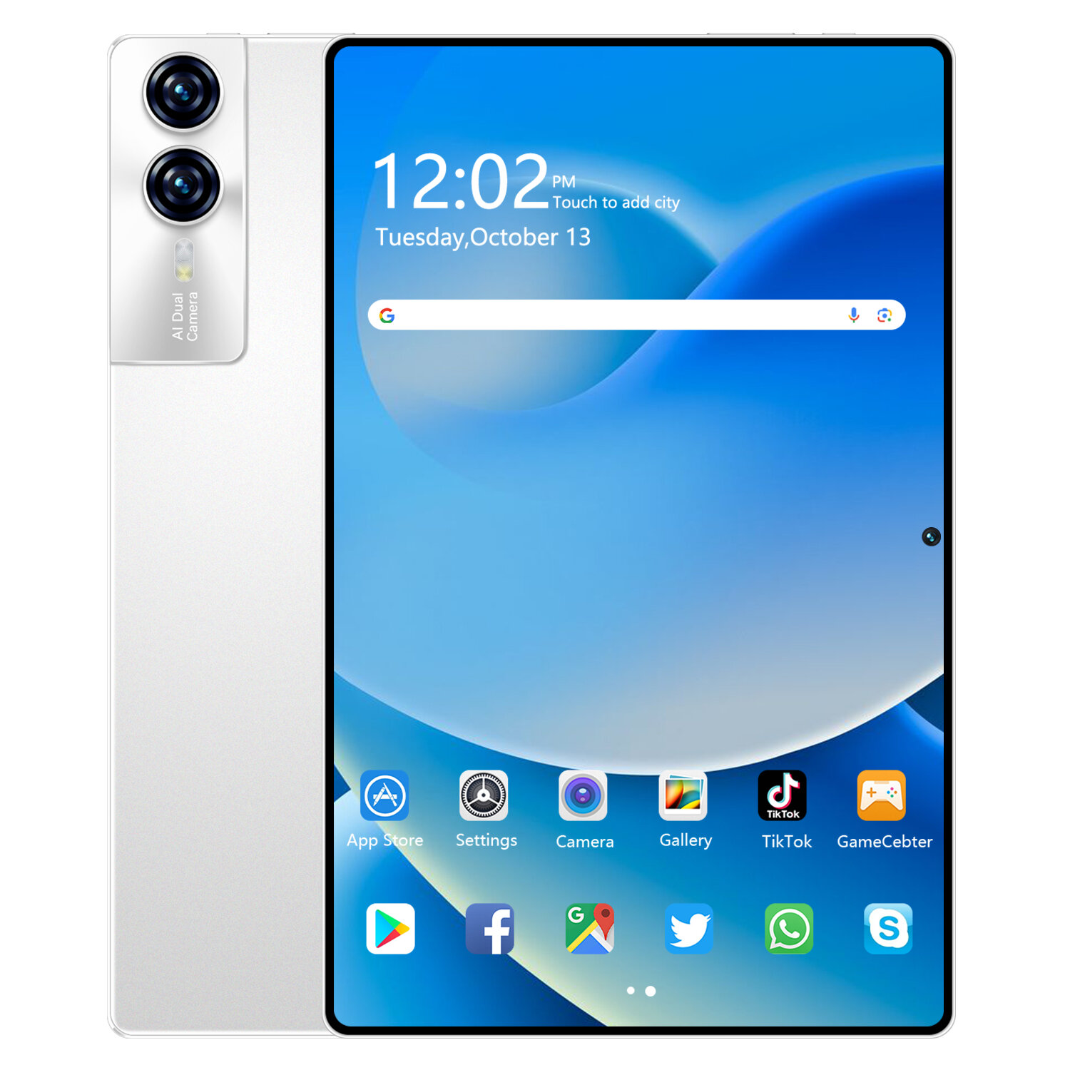 Планшет с клавиатурой и стилусом и мышкой и чехлом S12 Plus Экран 11.6"IPS 16+1024ГБ Андроид 13, Helio G99 процессор. Серебристый