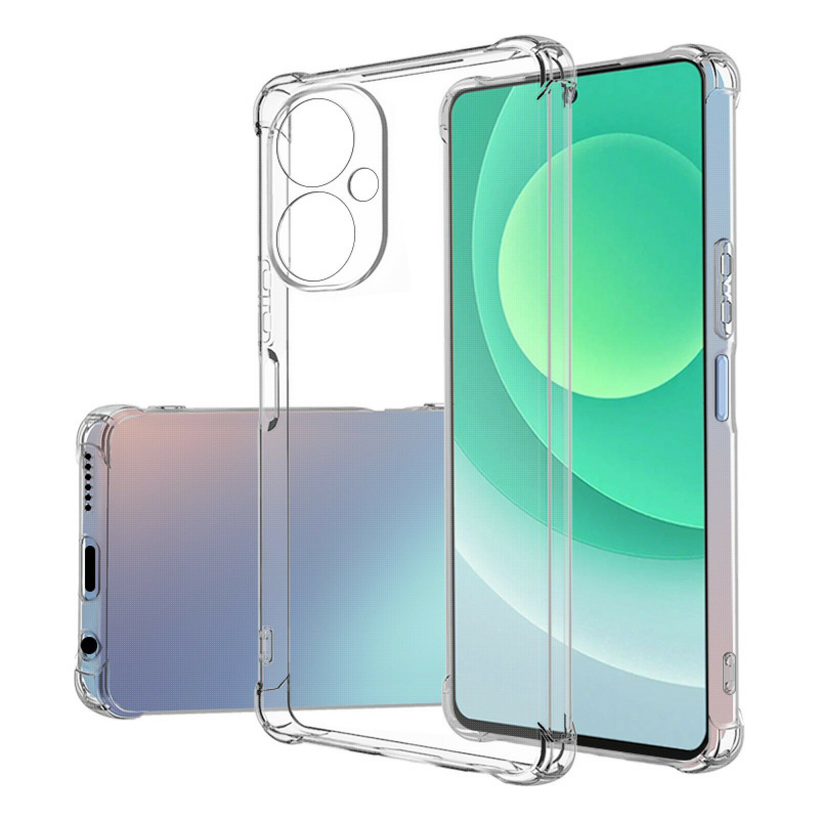 Чехол-бампер MyPads Tocco для Tecno Camon 19 и Camon 19 Pro с усиленной защитой углов, прозрачный