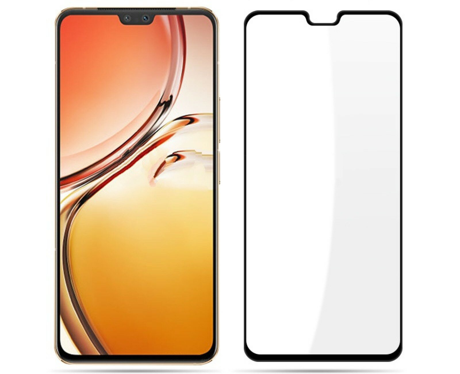 Защитное стекло MyPads 5D Forti Glass для Vivo V23 5G с олеофобным покрытием, черное