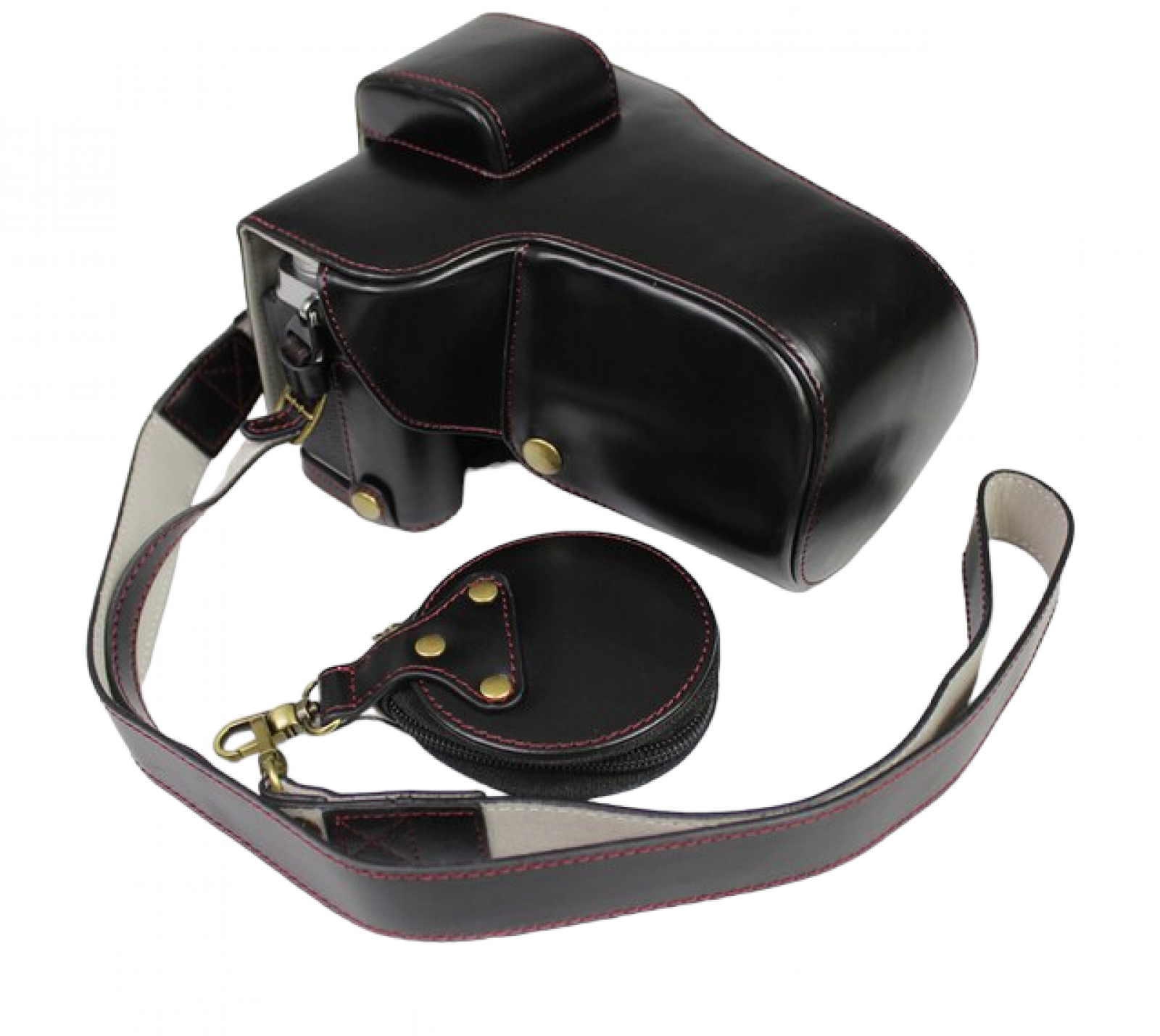 Сумка-кожух-футляр MyPads Estuche из импортной эко-кожи для Fujifilm X-T5 черного цвета