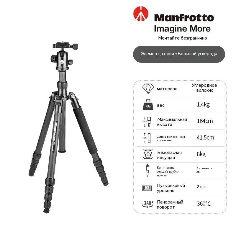 Портативный штатив для фотоаппарата Manfrotto: Компактная и надежная опора для путешествий