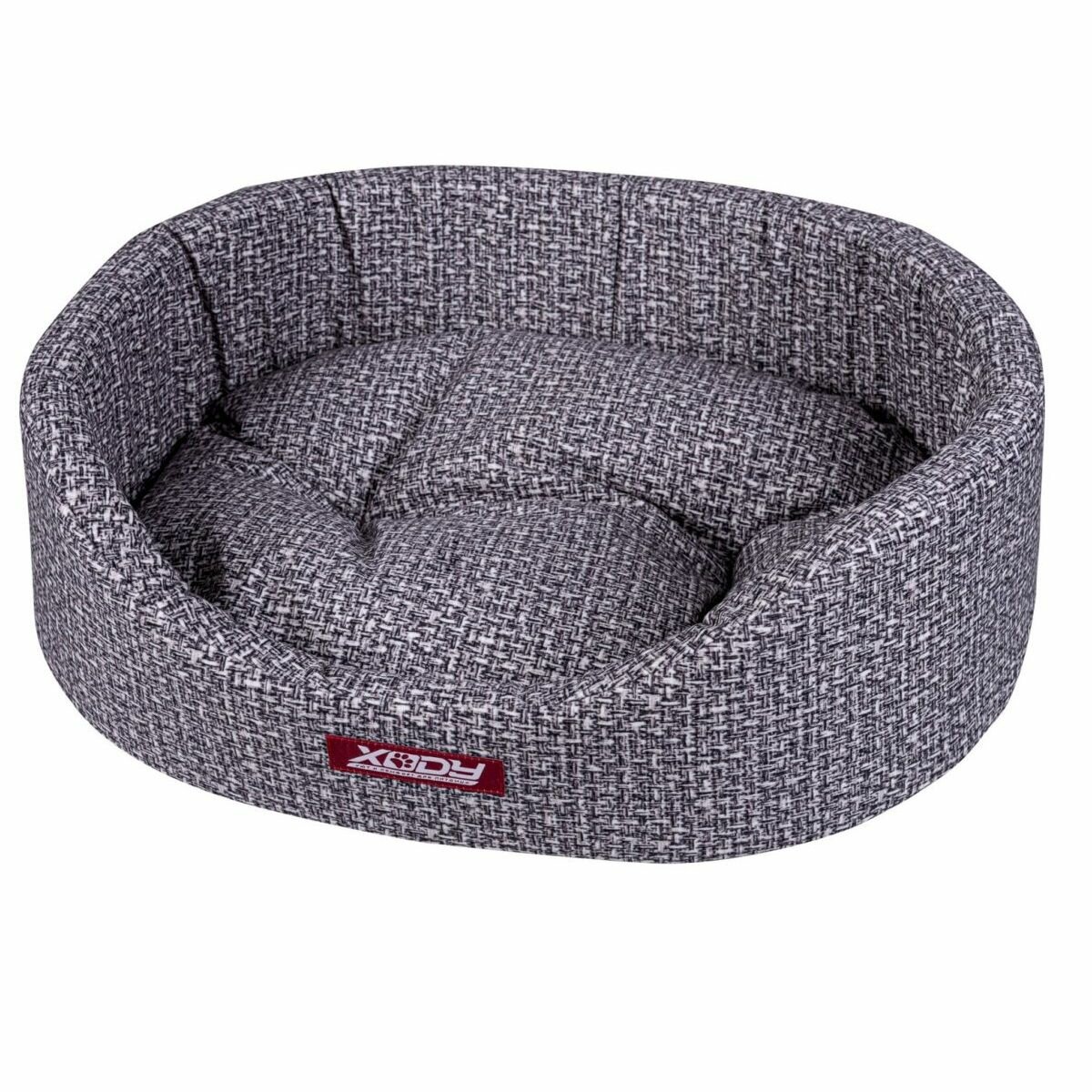 Xody Лежак Премиум №1, рогожка, серый 42*35*16см