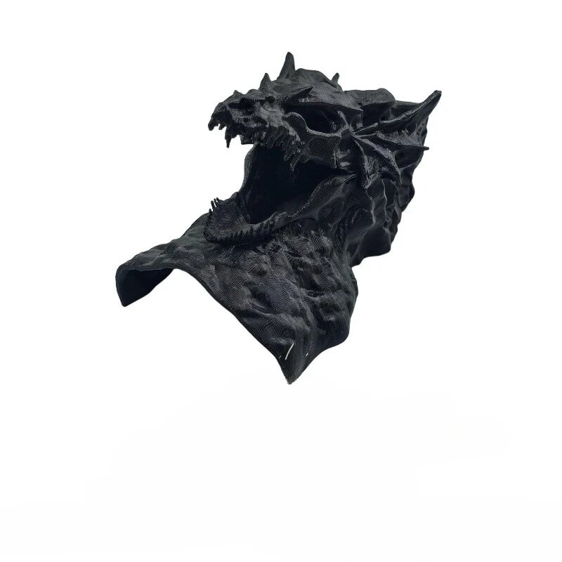 3D Печатный Череп Дракона Укрытие для Аквариума Черный, XL 240x154x154mm, Black