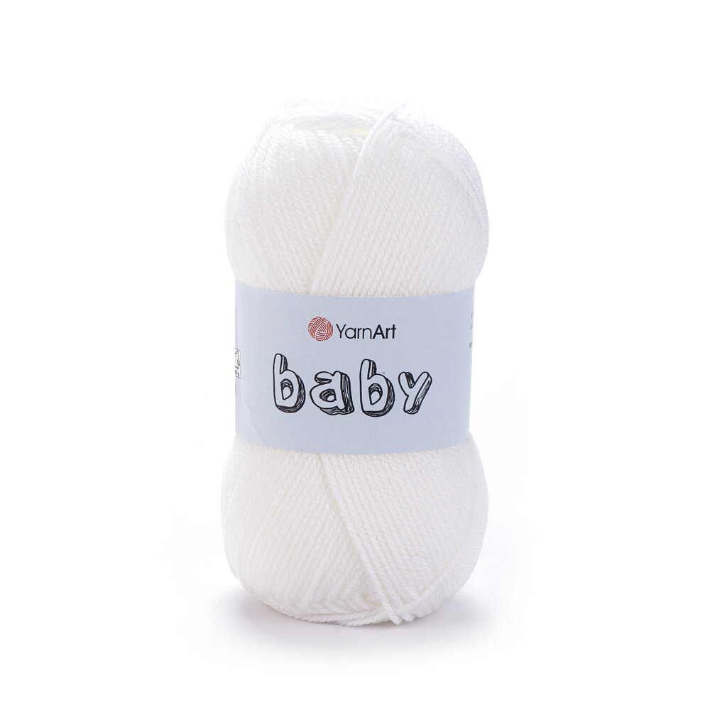 Пряжа для вязания YarnArt Baby 501 белый 50 гр/150 м 100% акрил