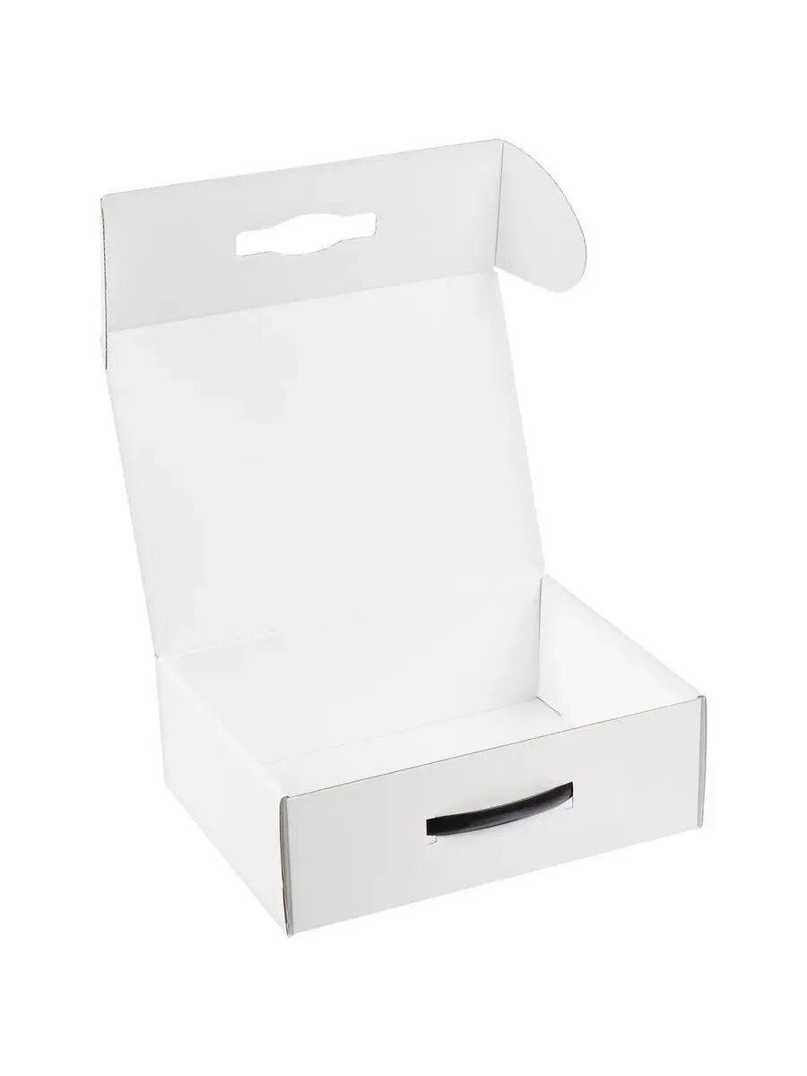 Стильная белая коробка с ручкой для хранения