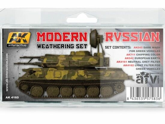 Набор красок AK Interactive Interactive Modern Russian Weathering Set — фото 1