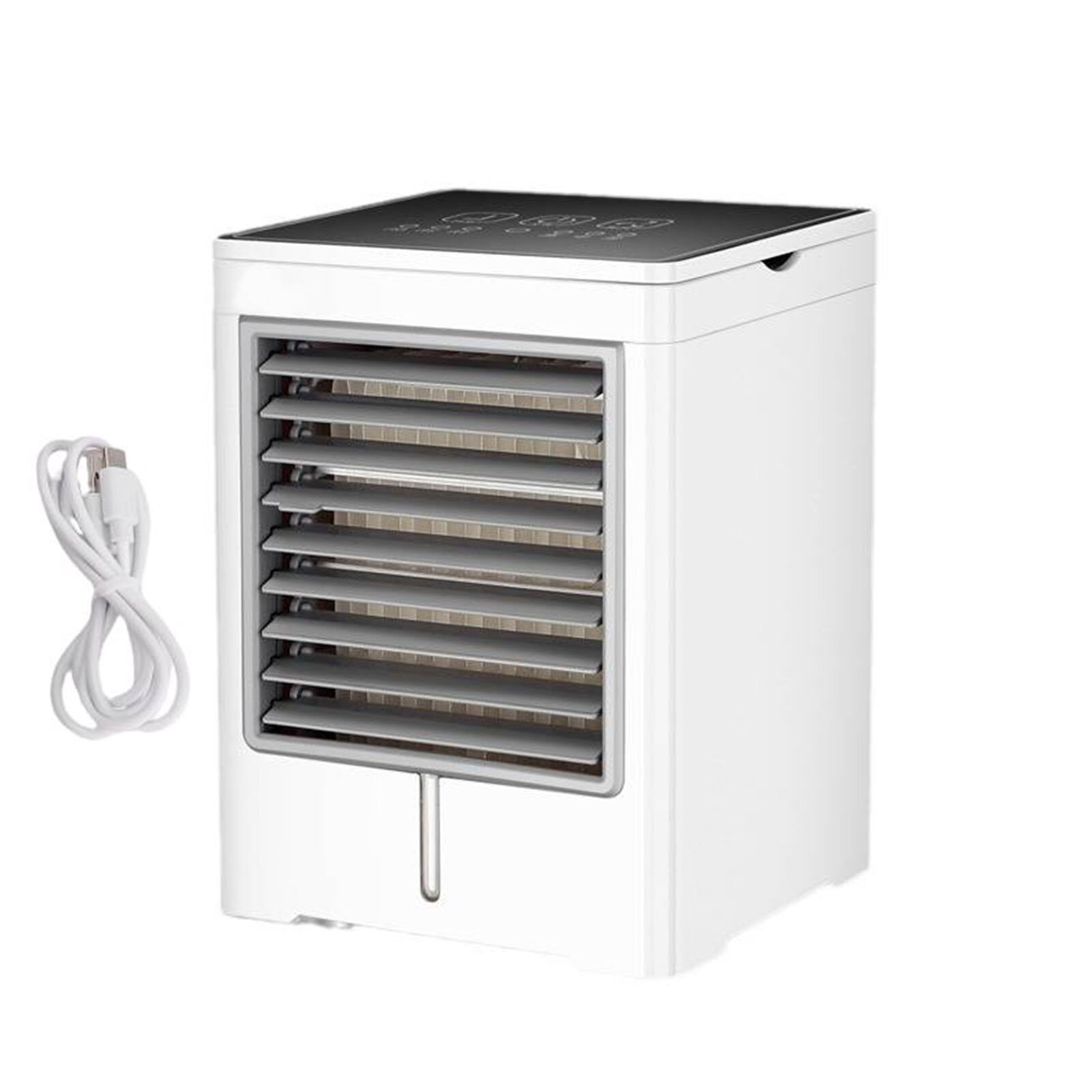 Портативный мини-кондиционер с USB-подключением, 3 скоростями, сенсорным управлением, испарительный вентилятор для комнаты, палатки, спальни, автомобиля, автодома, кемпинга.
