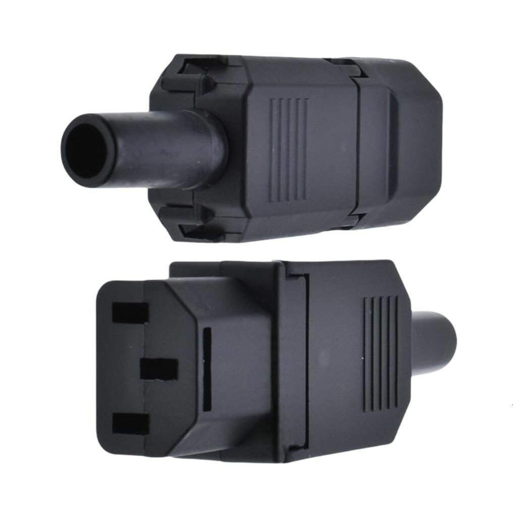 Черные силовые разъёмы ABS, 10 А, 250 В, тип C13, - 1 пара матерей