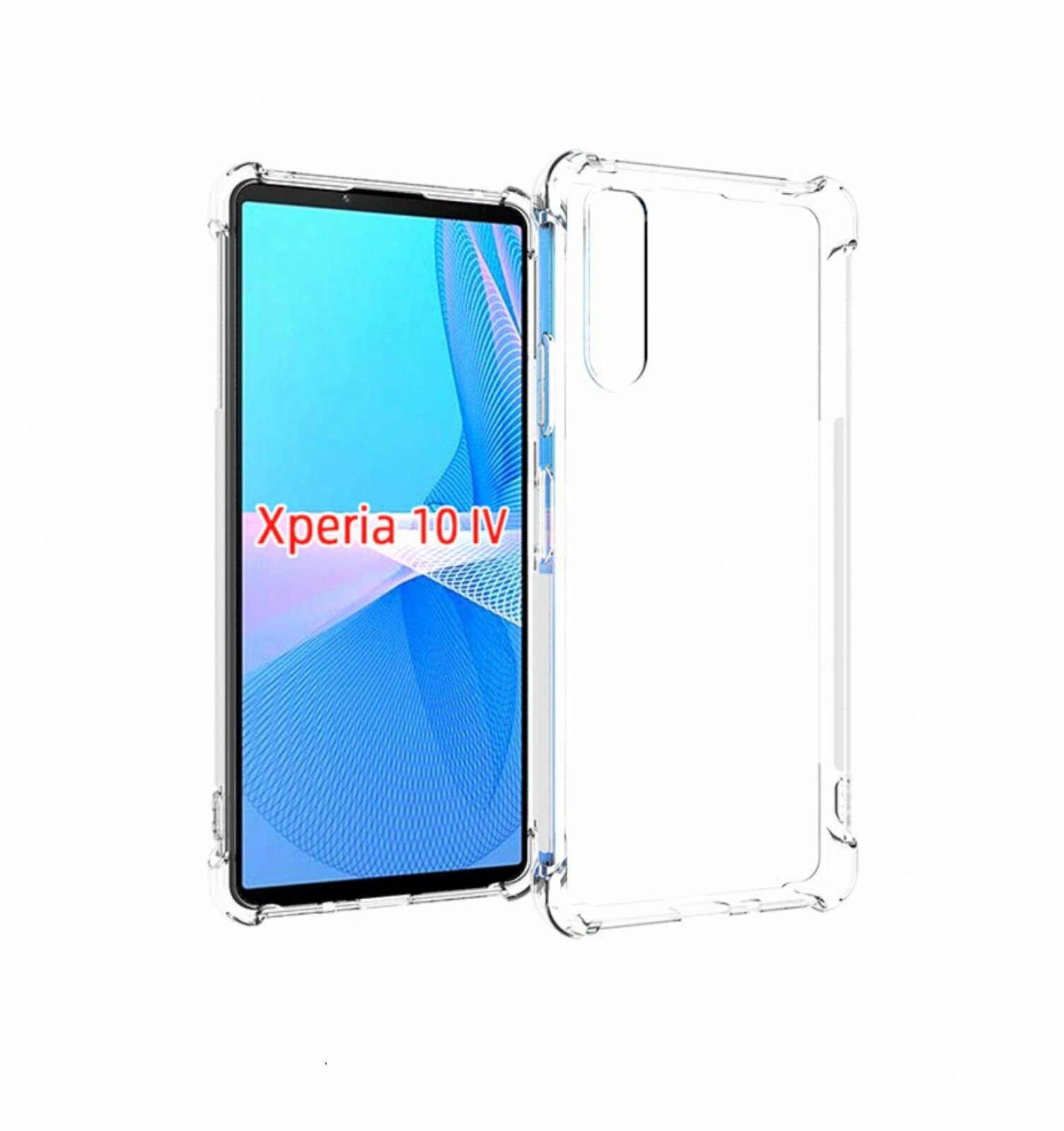 Чехол-бампер MyPads Tocco для Sony Xperia 10 IV с усиленной защитой углов, прозрачный