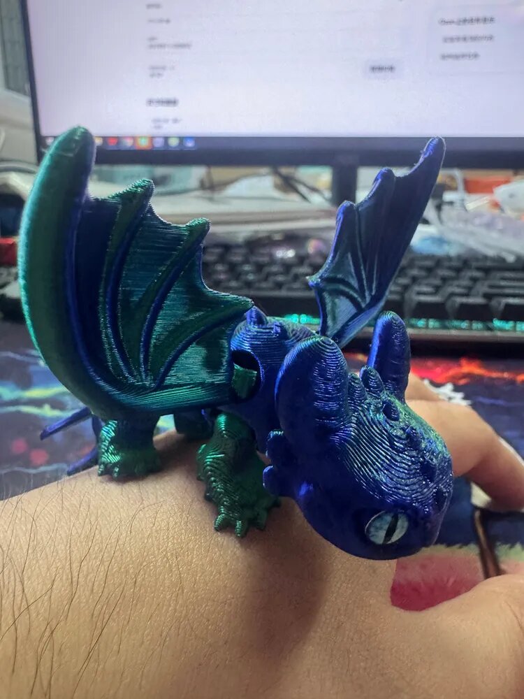 Дрессировщик драконов беззубик, игрушка с 3D-принтом, подвижная
