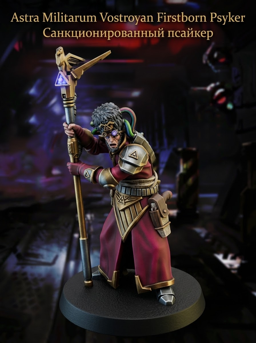 Astra Militarum Vostroyan Firstborn Psyker Санкционированный псайкер миниатюра