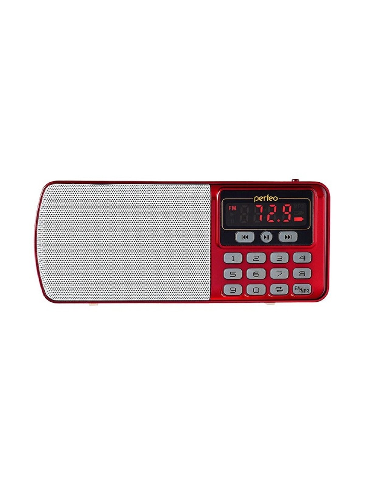 Perfeo радиоприемник цифровой егерь FM+ 70-108МГц/ MP3/ питание USB или BL5C/ красный (i120-RED) [PF_5026]