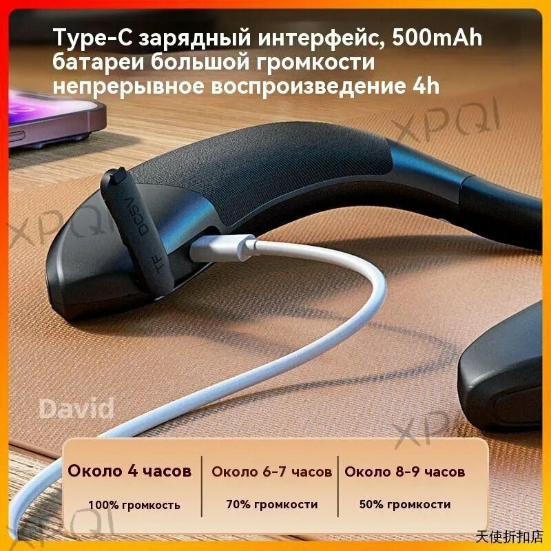 Колонка с беспроводной Bluetooth-коннекцией в виде подвесного на шее устройства