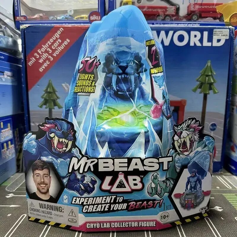 MrBeast Lab Cryo Lab Collector Figure Фигурка-сюрприз (Белый, синий) 10+ эксперимент create your beast