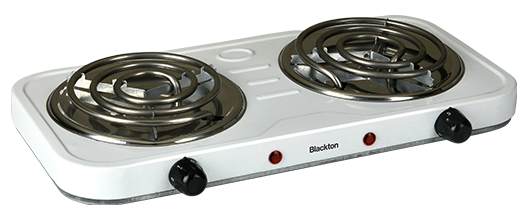Плита электрическая Blackton / Блэктон Bt HP205W две конфорки спираль диаметром 14см механическое управление мощность 2кВт белая / электроплита кухонная настольная / бытовая техника для кухни