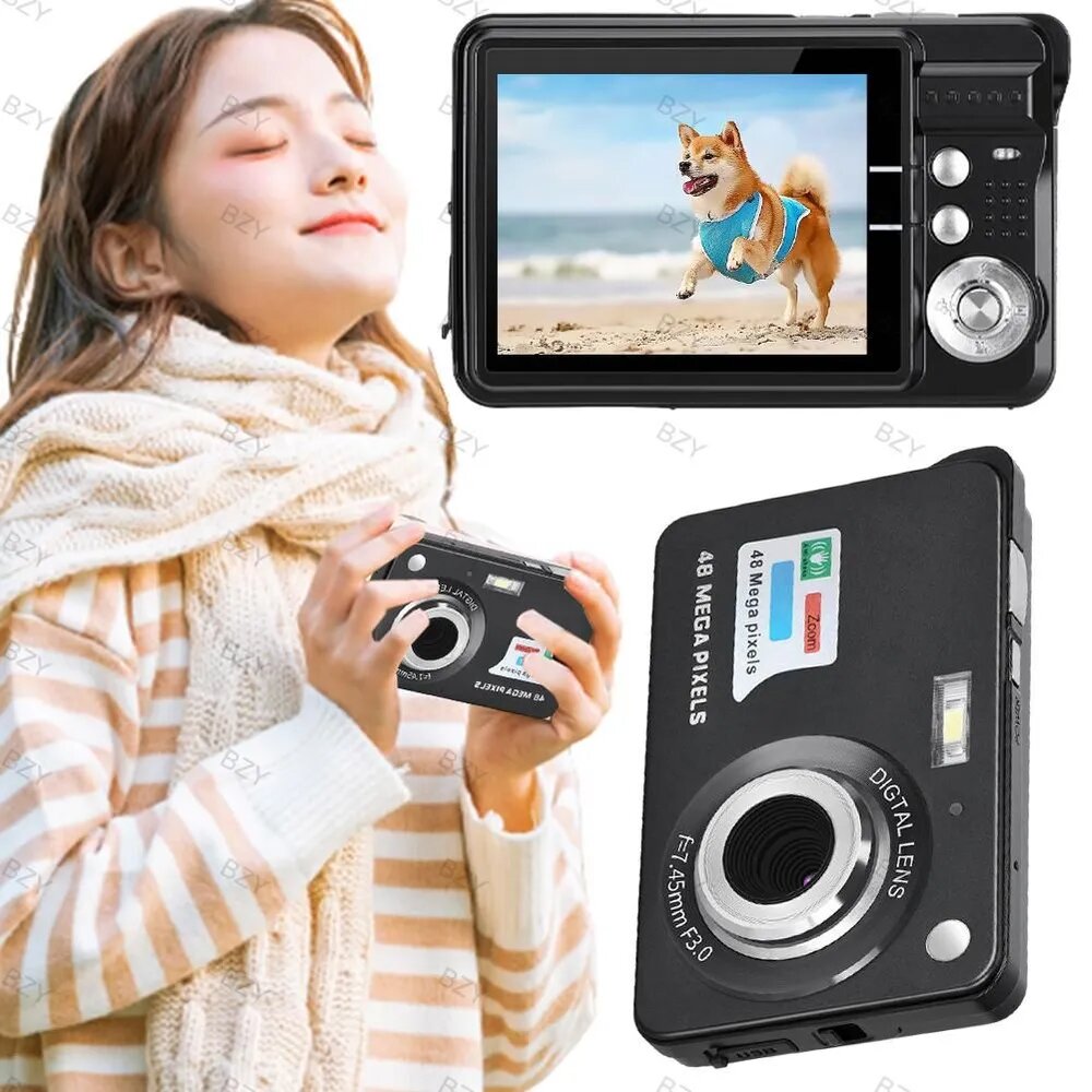 Цифровая камера 48 Мп 2.7K ЖК 2.8 дюйма для домашнего использования