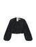 Блуза MSGM Gathered balloon-sleeves blouse, размер 36, black / black