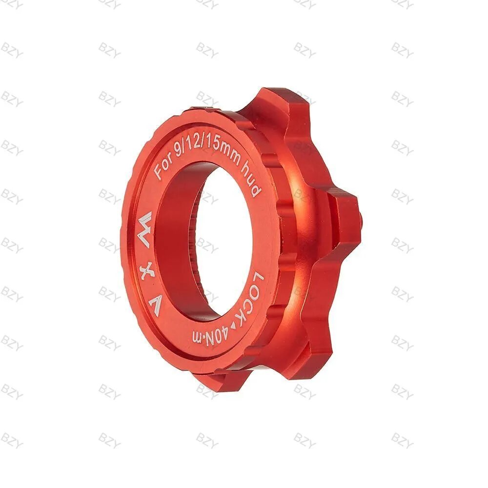 VXM Адаптер тормозного диска с CenterLock на 6 болтов для втулки 9/12/15мм, красный — фото 1