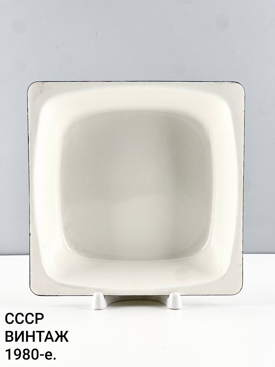 Винтажная миска (лоток) "Шиповник". Металл, эмаль. СССР, 1980-е.