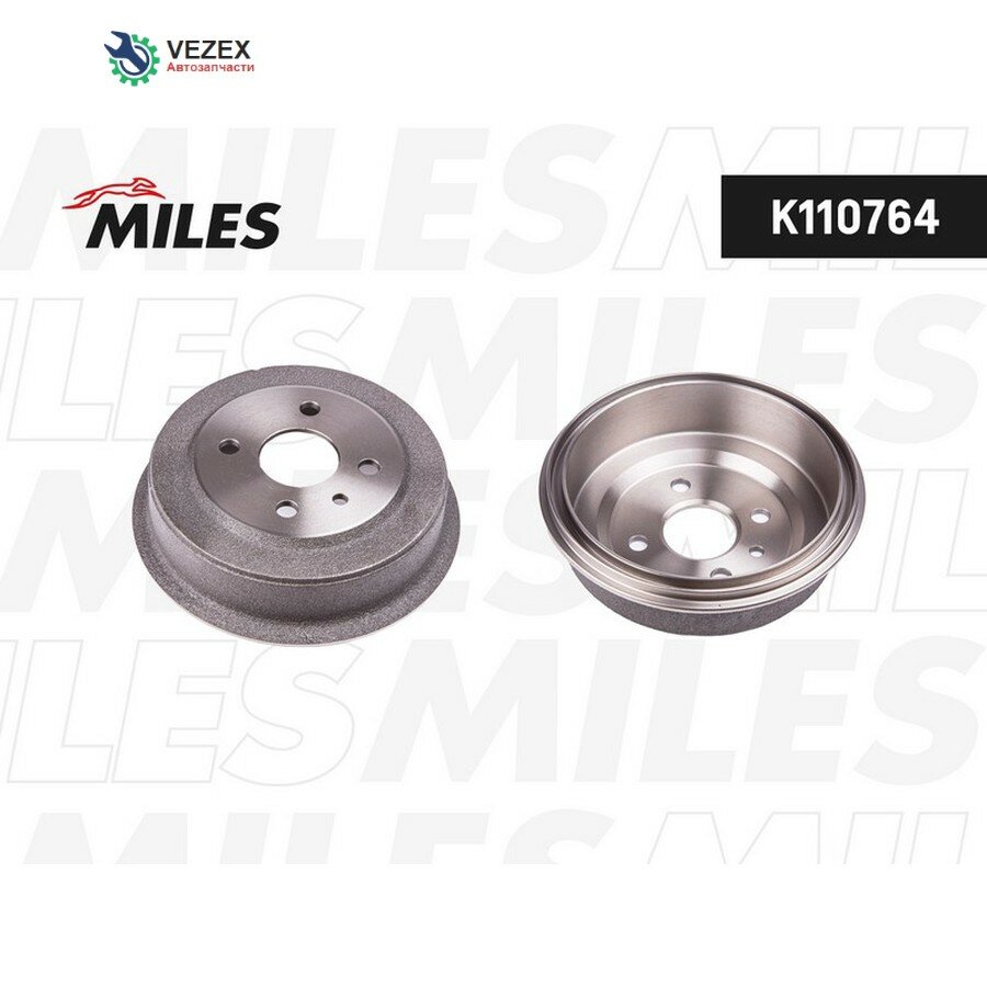 MILES K110764 Барабан тормозной DAEWOO NEXIA/LANOS/ESPERO/OPEL ASTRA F/KADET E (TRW DB4002) K110764