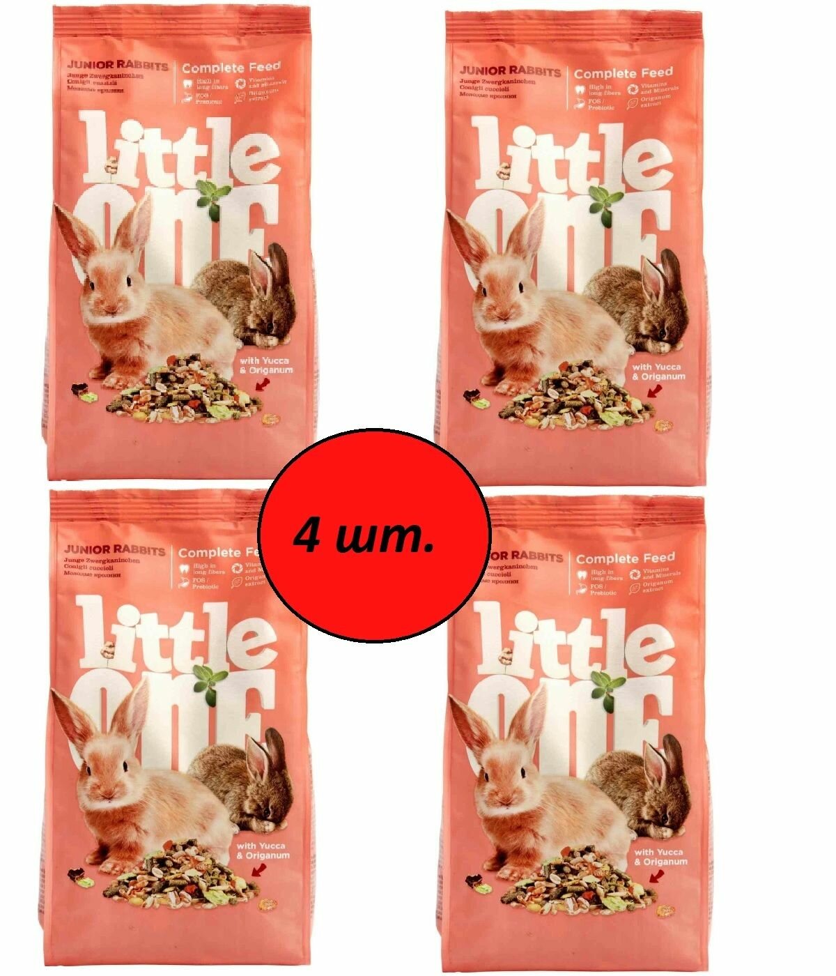 Little One Корм для молодых кроликов 900г (4 штуки)