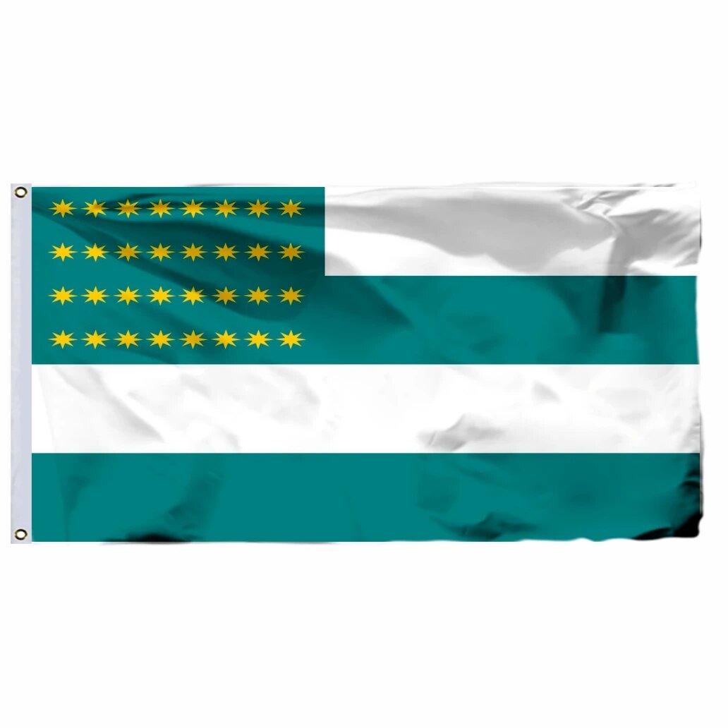 Флаг Ирландии полиэстер Бирюзовый, 45X30CM-2PCS, The Fenian Flag