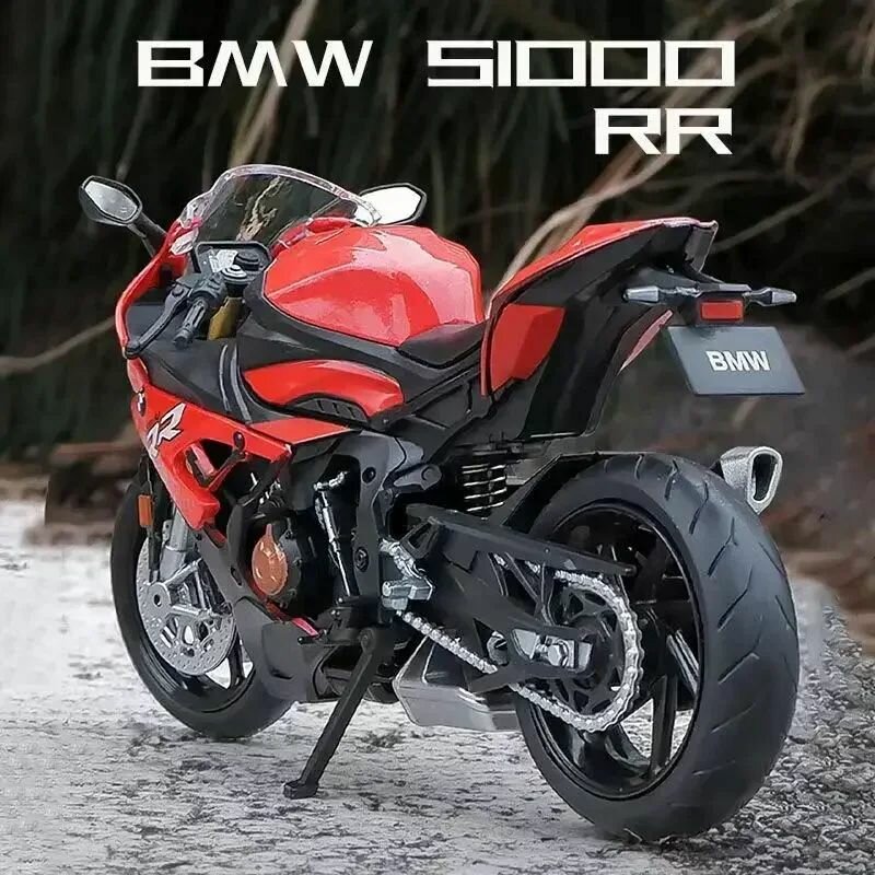 1:12 BMW S1000RR Motorcycle Toy, Стационарный аналог мотоциклетной игрушки, Коллекционный локомотив, Коллекция подарков для детей