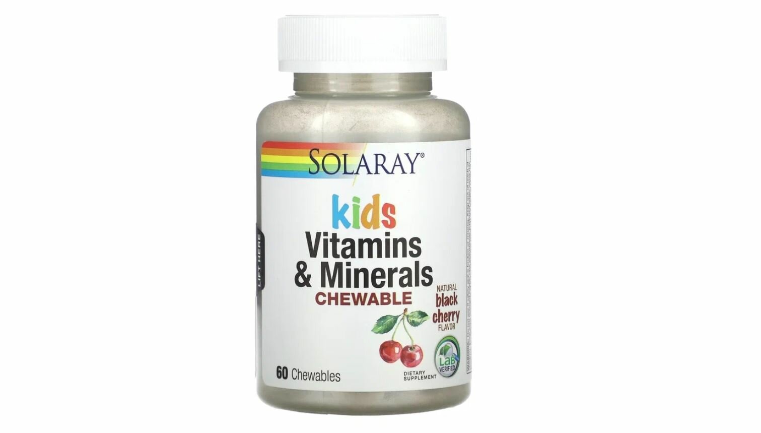 Solaray Children's Multi-Vitamin Детские витамины и минералы вкус черной вишни, 60 жевательных резинок