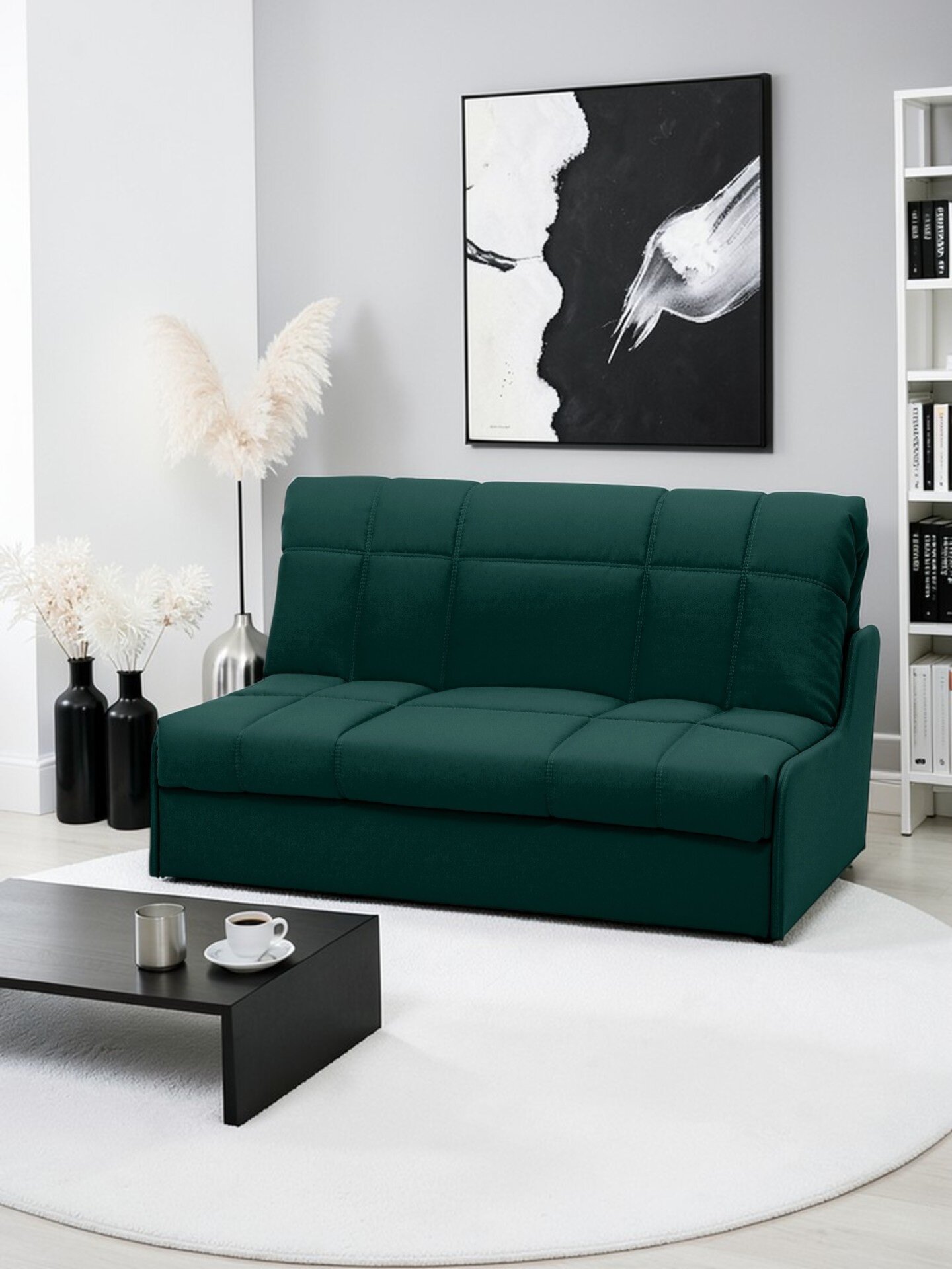 Диван Виа 8 Лайт Velutto 20 NEW 151x105x88 см, зеленый Велютто, аккордеон GOODFORM