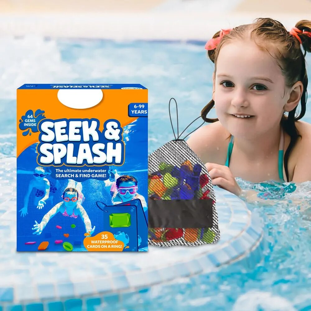 Seek & Splash Подводный буксировщик 64 Gems Inside The ultimate underwater SEARCH & FIND GAME! Для детей от 6 до 99 лет — фото 1