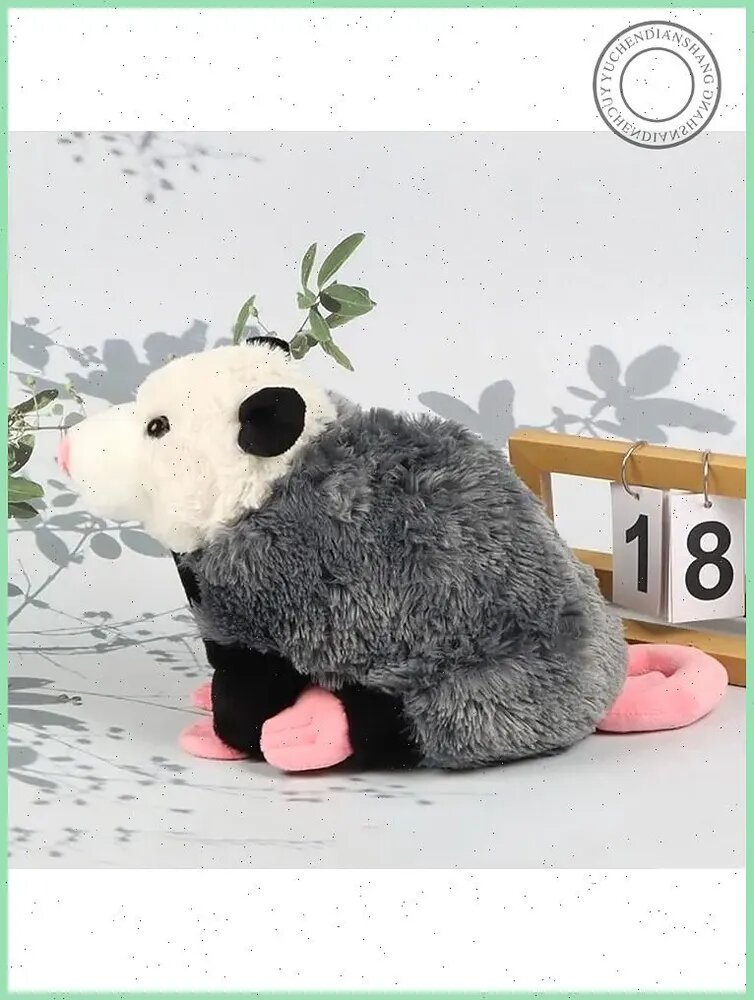 Симулятор опоссума плюшевая игрушка, мягкая игрушка, 19*40*22 см, из плюша и хлопка PP