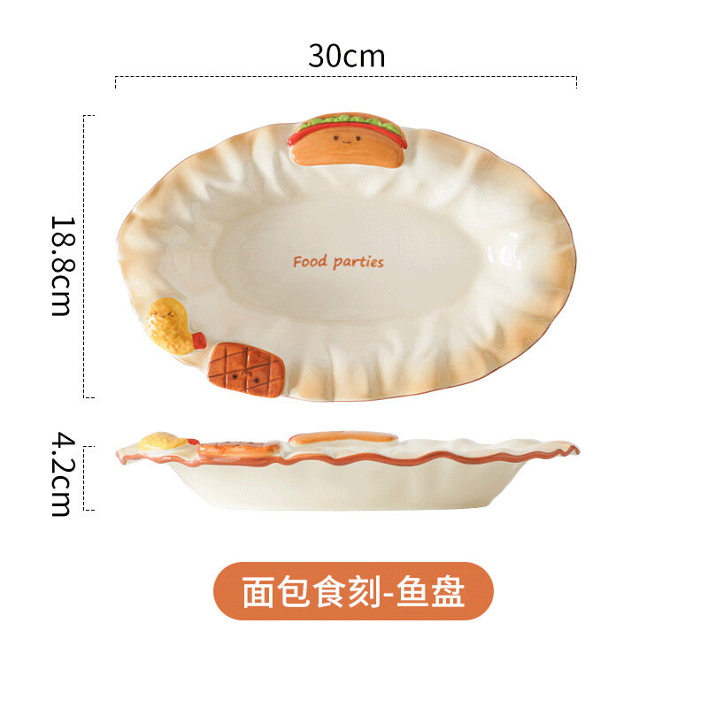 Оптовая продажа милой керамической посуды для дома, включающей миски, десертные тарелки, тарелки для печенья, элегантные круглые тарелки, миски для риса, ложки и тарелки.
