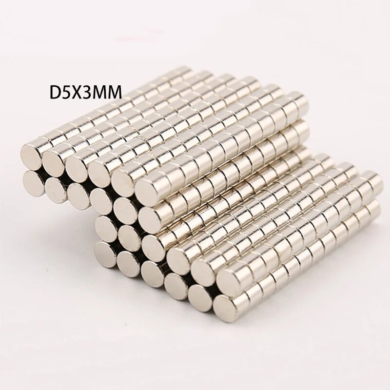 Магниты дисковые 5x3 мм, 100 шт, Белый