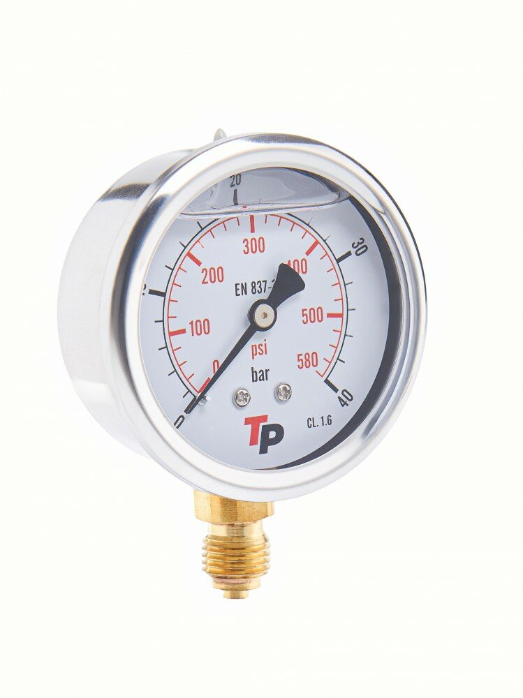 Манометр гидравлический виброустойчивый радиальный D63 мм 0-40 bar 1/4BSP TP