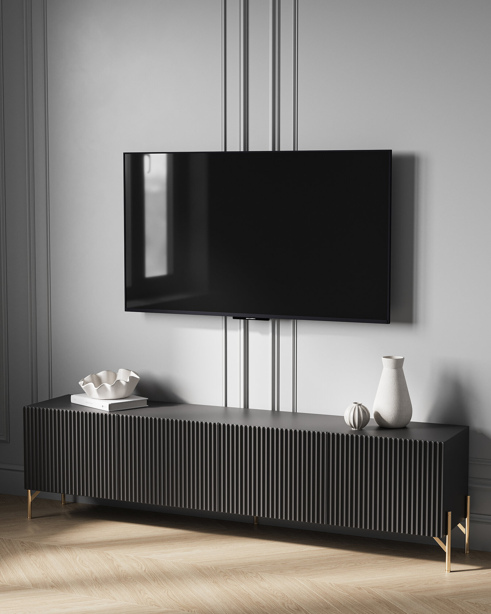 Тумба IRINA MEBEL "Моника" без ножек, подвесная, с ящиками, крепление к стене, цвет на выбор